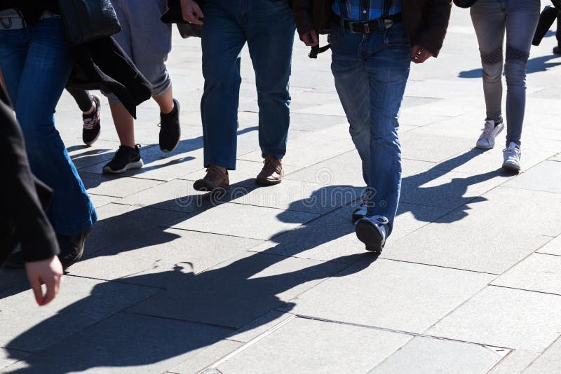 People on the Move in the City Stock Image - Image of life, backlit ...