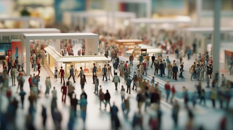 People on the Move, Motion Blur. Generative AI Stock Illustration ...