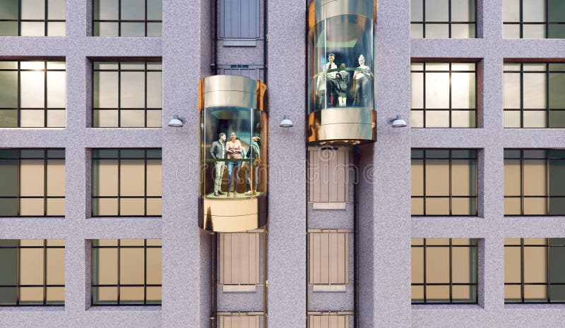 People Move in the Outdoor Elevators of a Multi-storey Municipal ...