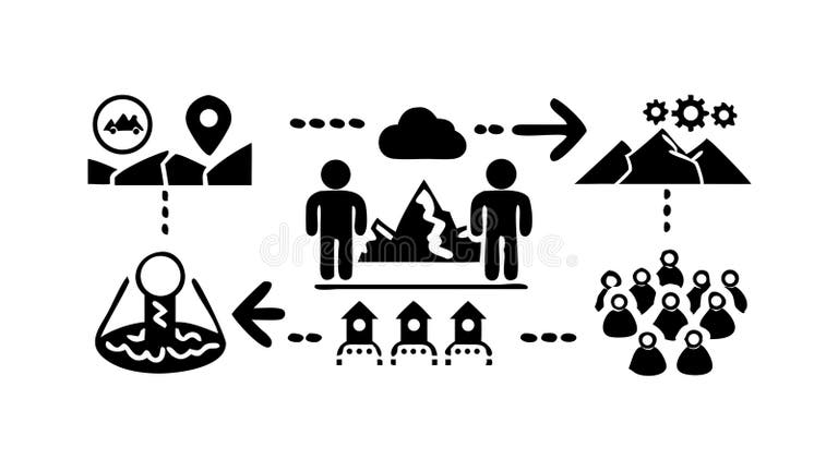People Movement Flow Chart, Crowd Dynamics and Population, Vector ...