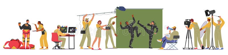 People at Movie Production Process, Involves Casting, Filming, and ... People at Movie Production Process, Involves Casting, Filming, and ...