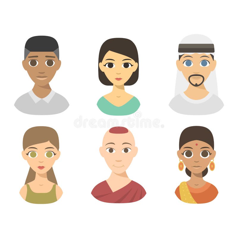 People Nationality Race Vector Illustration. Stock Vector ...