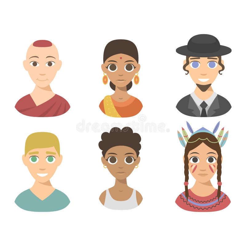 People Nationality Race Vector Illustration. Stock Vector ...
