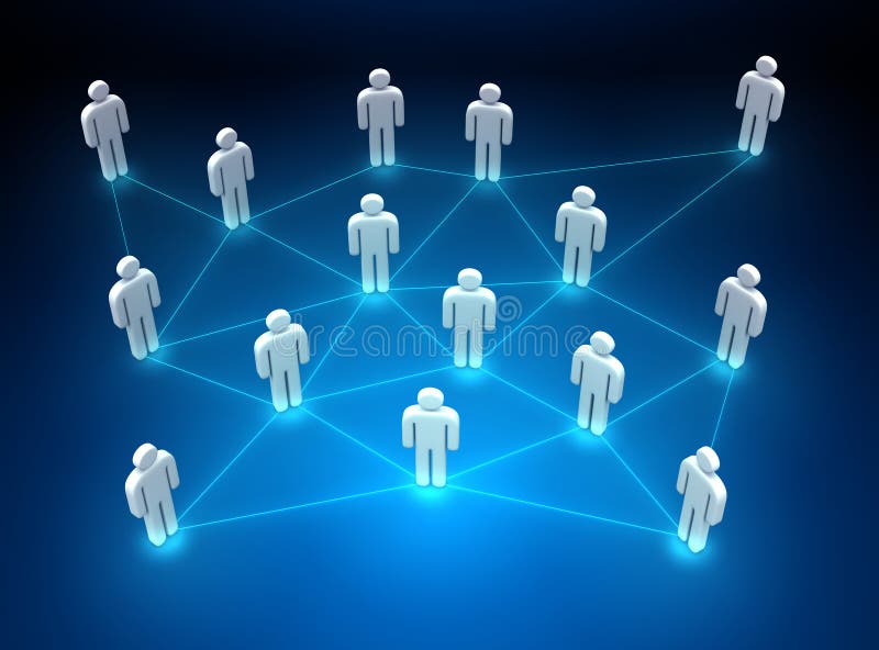 People Network Connections Concept 3d Illustration Stock Illustration ...