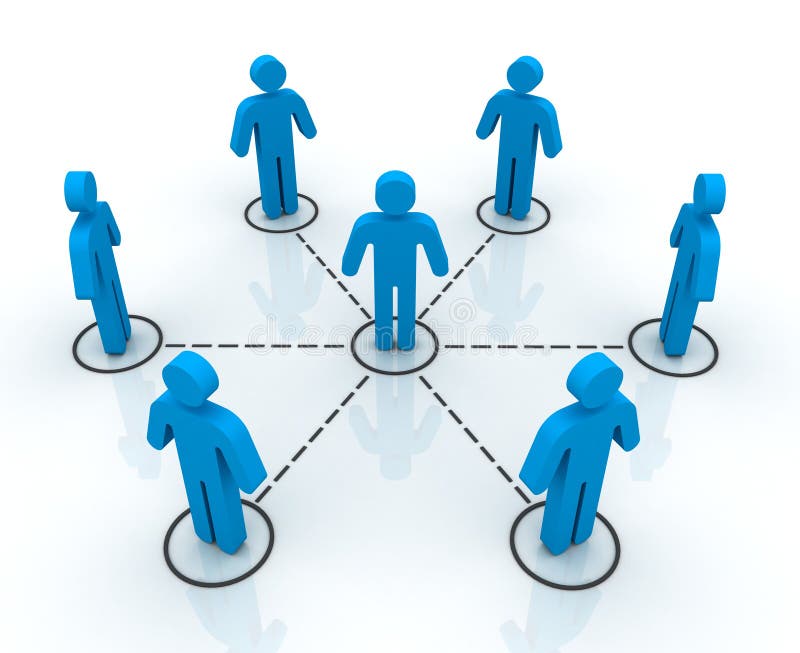 People Network Connections 3d Illustration Stock Illustration ...