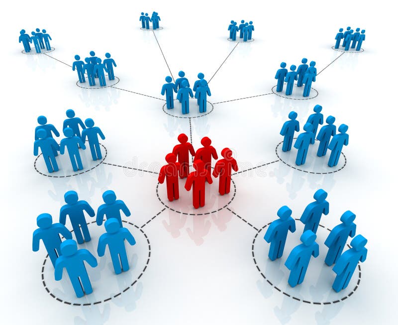 People Network Connections 3d Illustration Stock Illustration ...