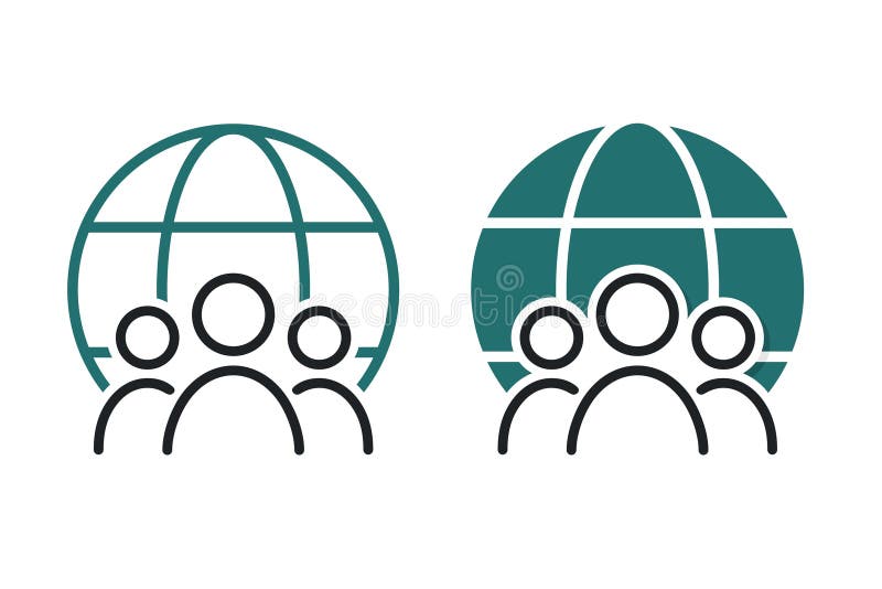 People with Network Icon. Illustration Vector Stock Vector ...