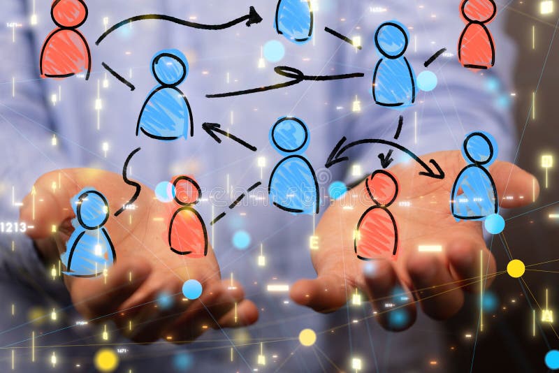 People Network Structure HR. Human Resources Management Stock ...