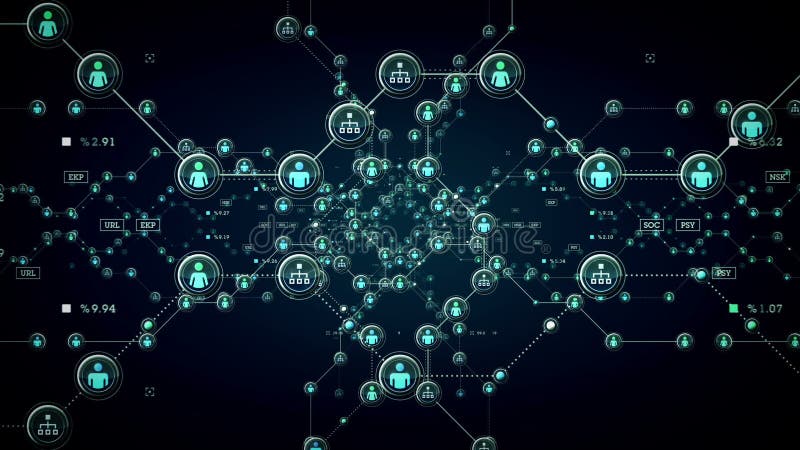 Networks Blue Rising stock video. Video of forecasting - 44824817