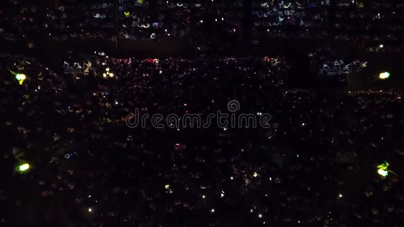 People at Night Open Air Concert Aerial View Stock Video - Video of ...