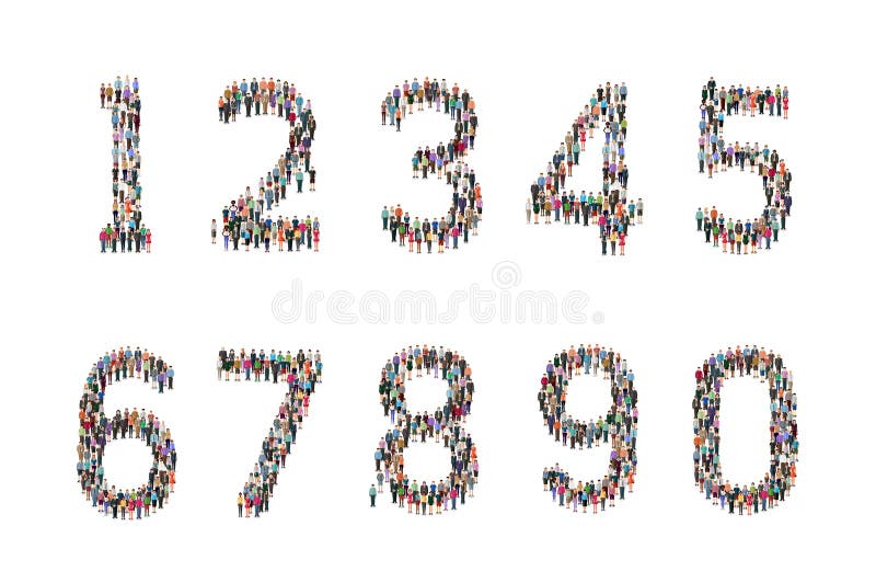 People numbers collection stock vector. Illustration of business - 84895994