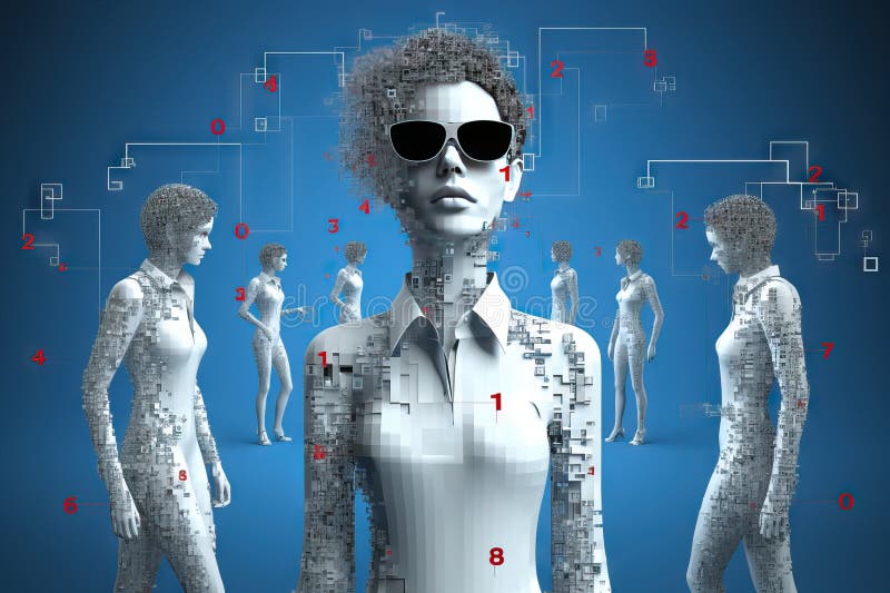 People numbers (style 02 stock illustration. Illustration of woman ...