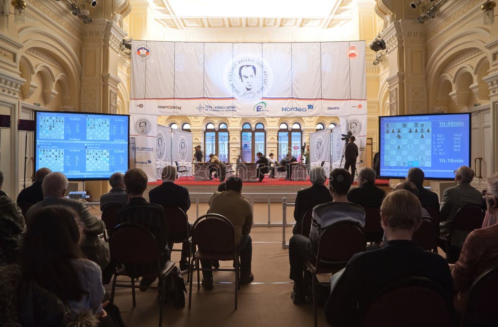 People Observe Game of Grand Masters Editorial Stock Image - Image of ...