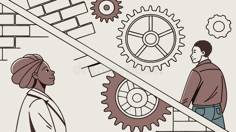 People Observing Gears, Mechanical Process and Engineering Concept ...