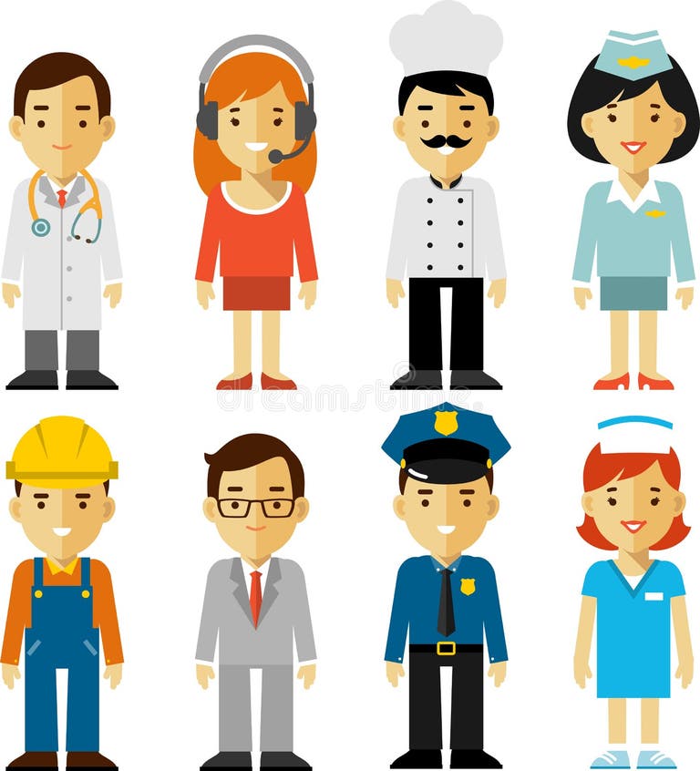Different Jobs Cartoon Stock Illustrations – 1,304 Different Jobs ...