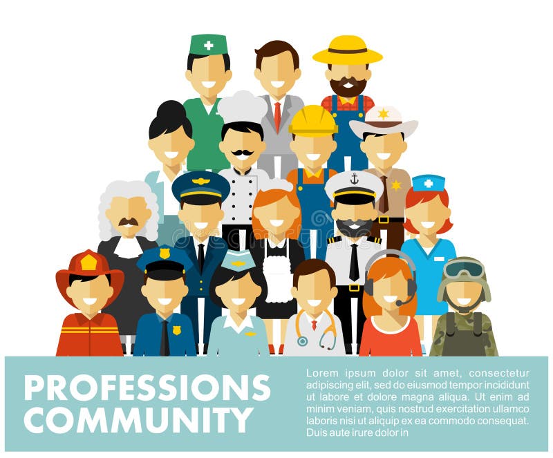 Cartoon People Occupations Characters Set Stock Illustrations – 199 ...