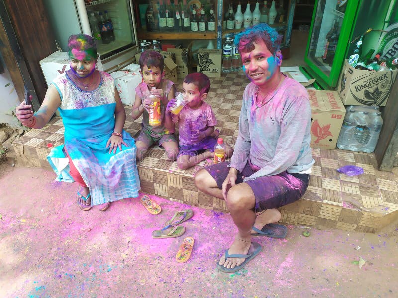 Holi Celebration in Arambol, North Goa, India Editorial Photography ...