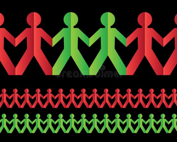 People Paper Chain stock vector. Illustration of figure - 9356938