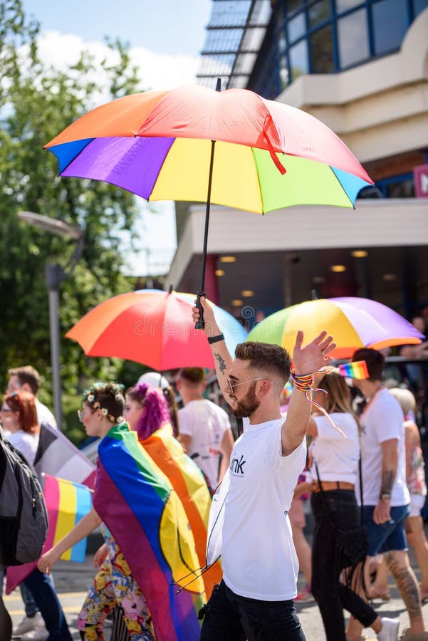 People Participating in a Pride Parade in Leeds, UK Editorial ...