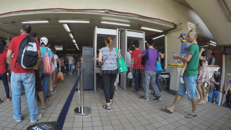 People Pass in Security Queue for Train Ticket Stock Footage - Video of ...