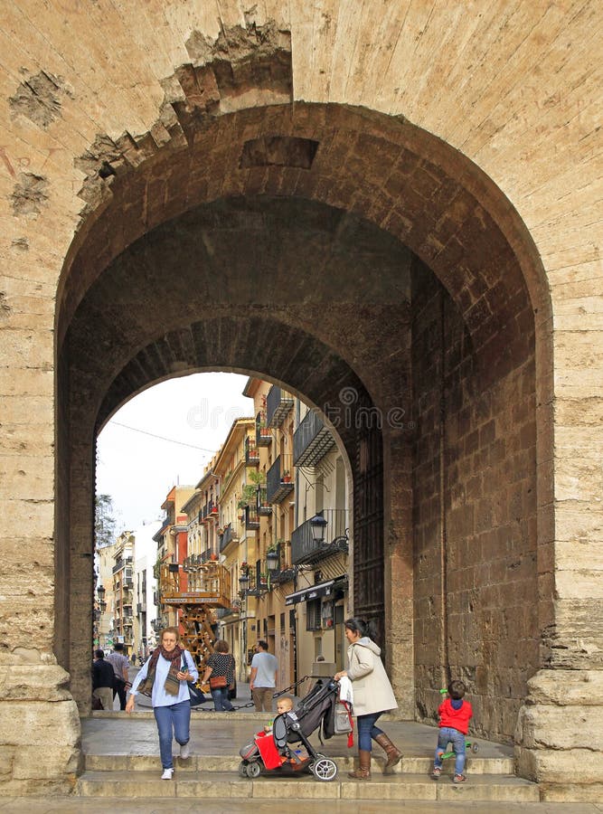 People are Passing through Arch Passway of Quart Gate Editorial Stock ...
