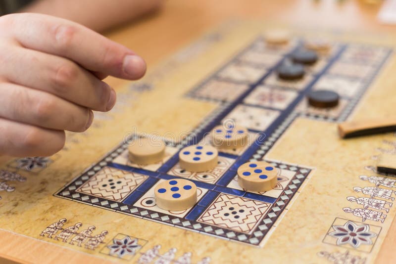 People Play a Board Game on Table Stock Photo - Image of risk ...