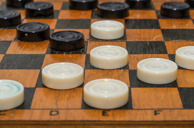 People Play Checkers on a Chessboard Stock Image - Image of play, field ...