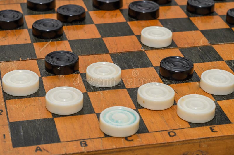 People Play Checkers on a Chessboard Stock Image - Image of ...