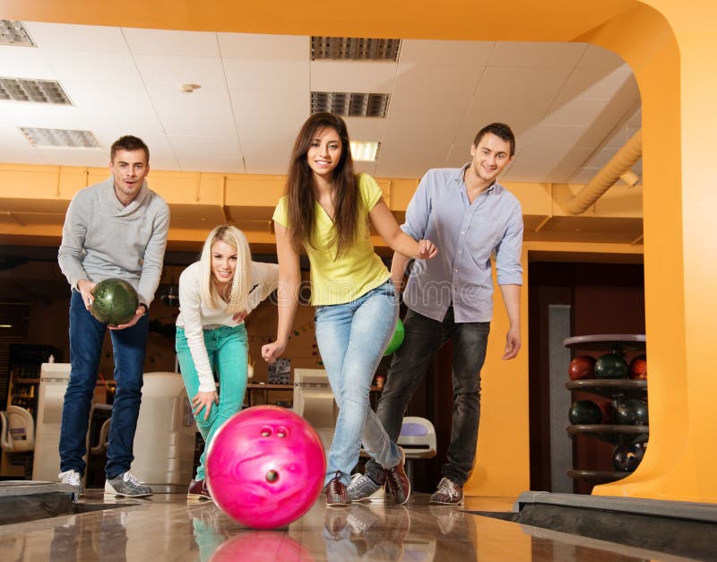 People playing bowling stock photo. Image of alley, bowler - 38465448