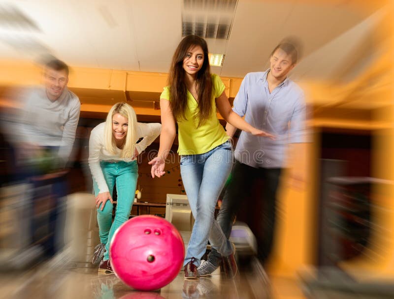People playing bowling stock photo. Image of excitement - 38475282