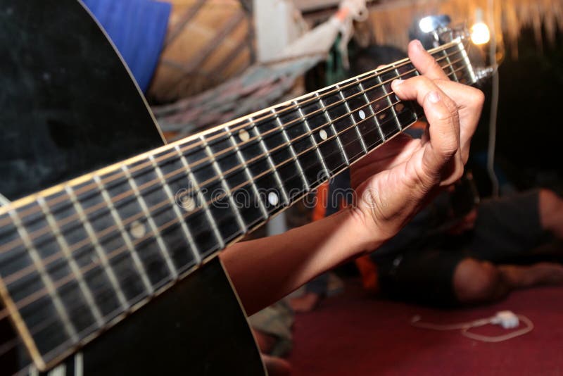 People playing guitar. stock photo. Image of instrument - 94363294