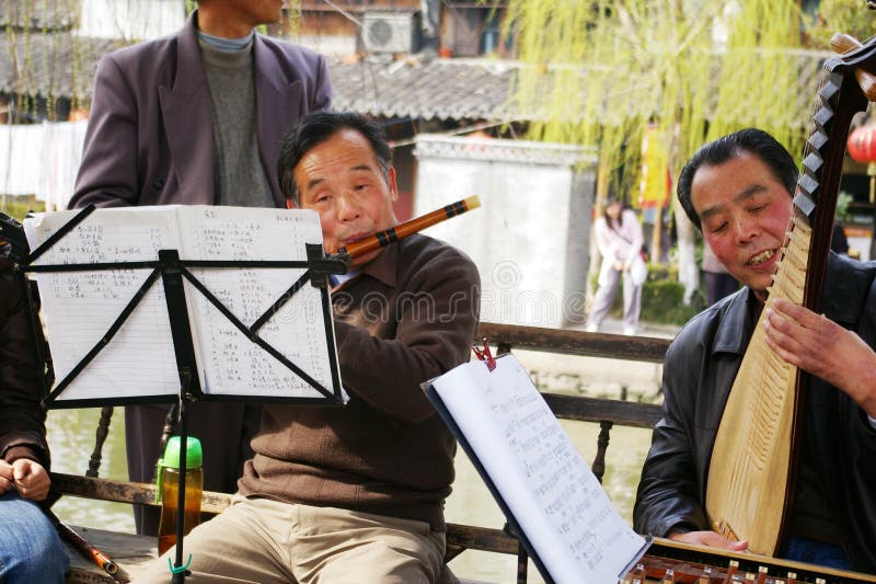 People Playing Instruments in China Editorial Stock Image - Image of ...