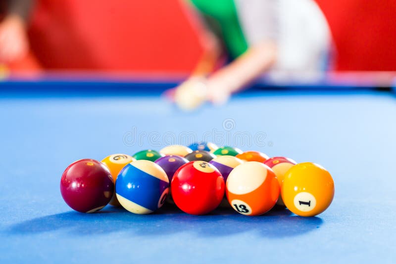 People Playing Pool Billiard Game Stock Image - Image of table, woman ...