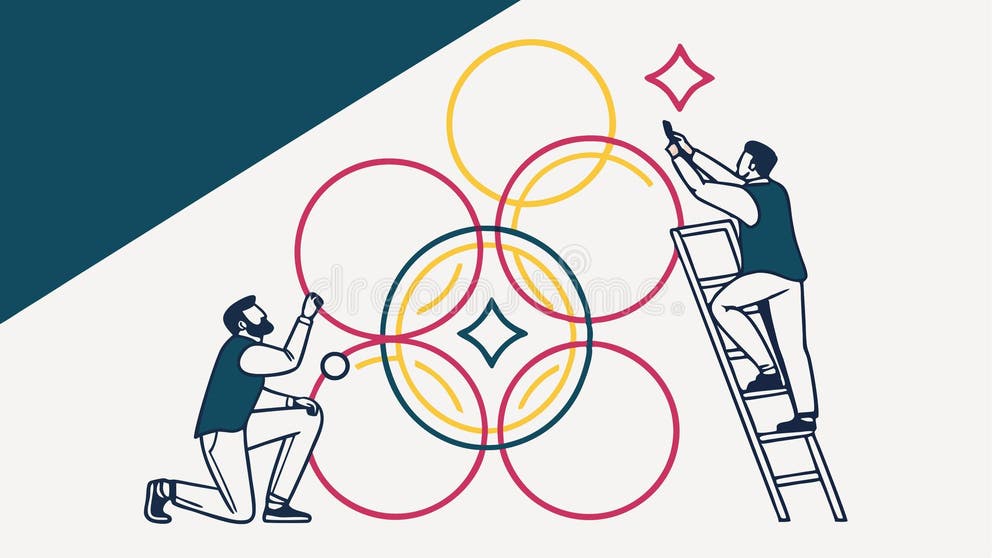 People Playing with Rings and Teamwork and Collaboration and Team ...