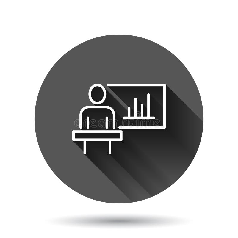 People on Podium Icon in Flat Style. Speaker Vector Illustration on ...