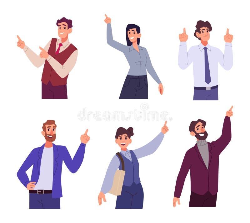 People Pointing. Managers or Business People Hands Pointing Exact ...
