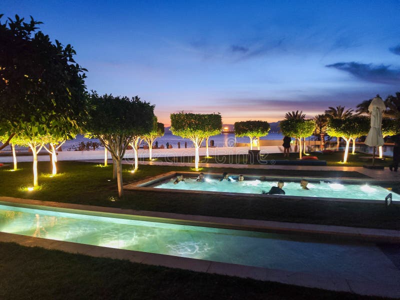 People on a Pool of Aqaba in Jordan Editorial Image - Image of ...