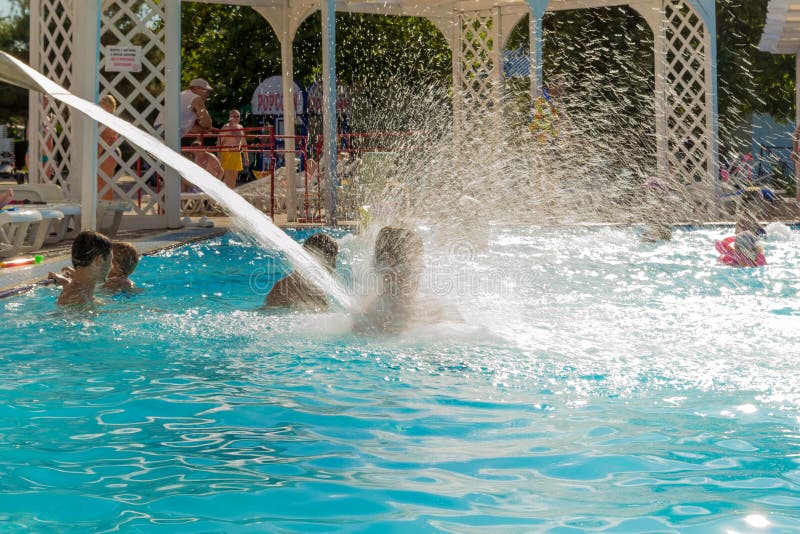 Pool And People On Party Near Goldcity Hotel Editorial Image - Image of ...