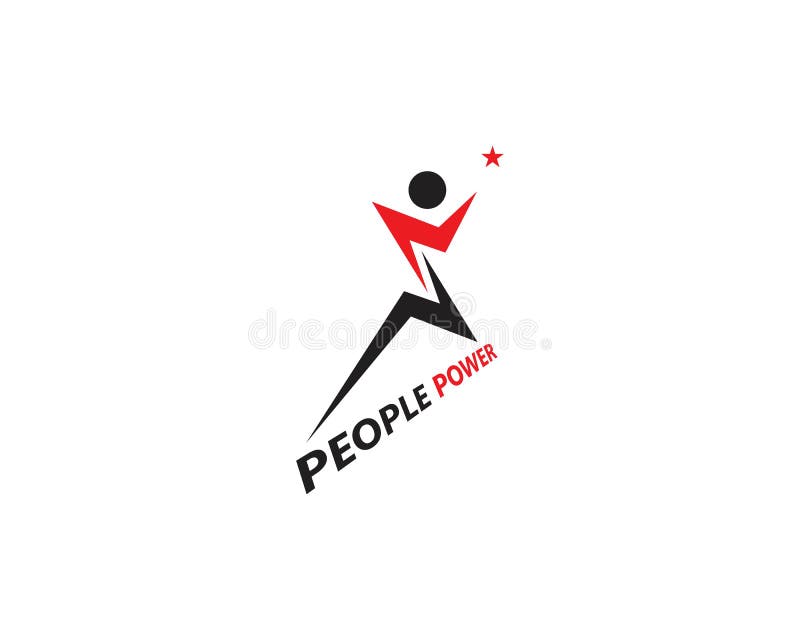 People Power Logo Vector Template Vector Illustration Stock Vector ...
