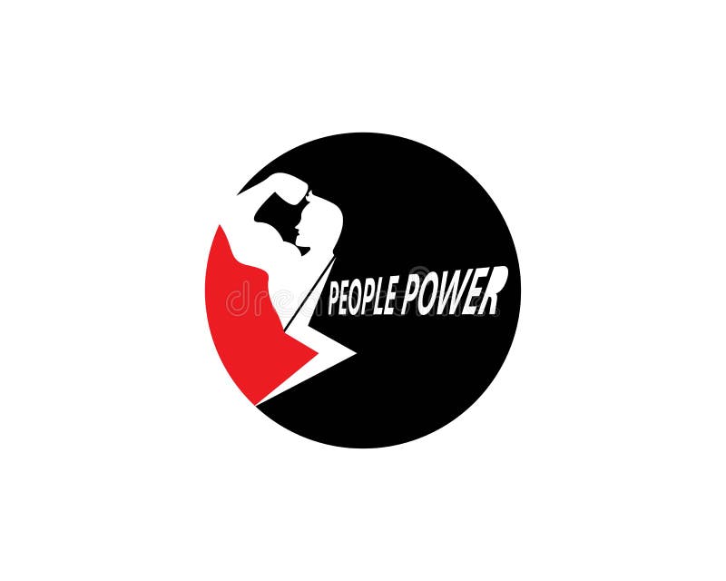People Power Logo Vector Template Vector Illustration Stock Vector ...