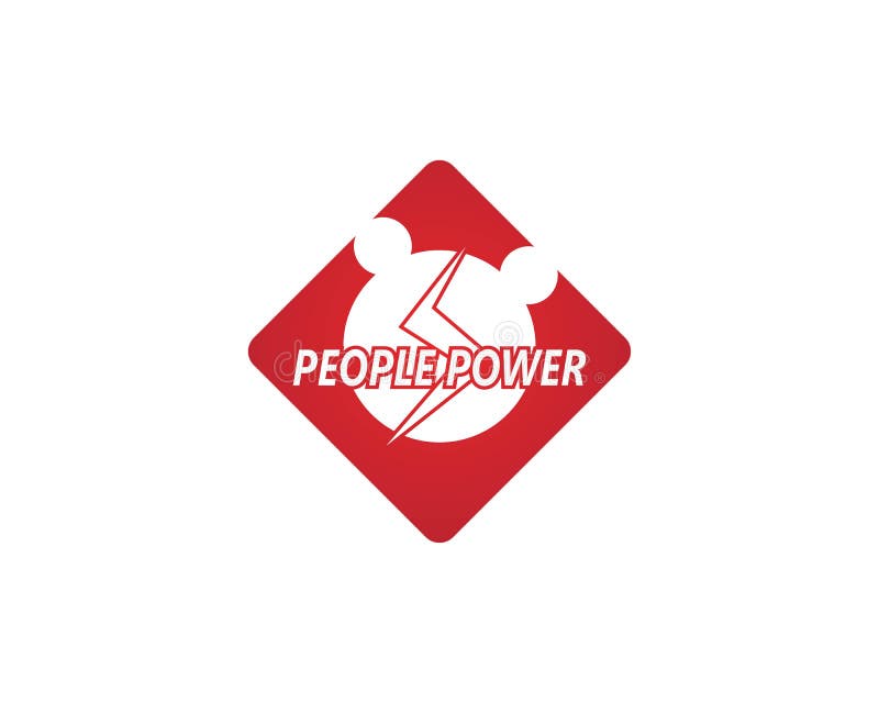 People Power Logo Vector Template Vector Illustration Stock Vector ...