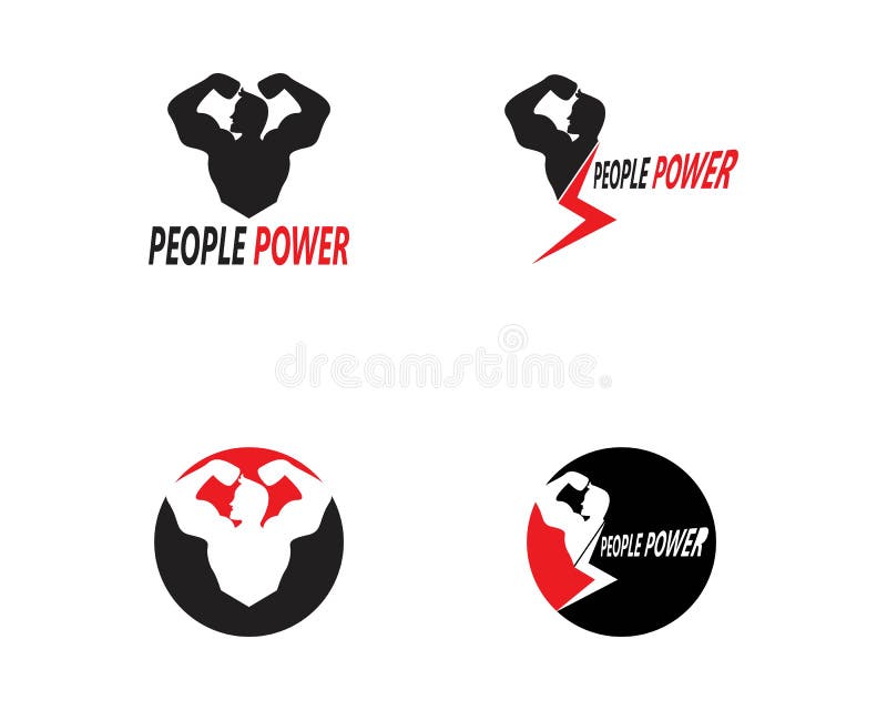 People Power Logo Vector Template Vector Illustration Stock Vector ...