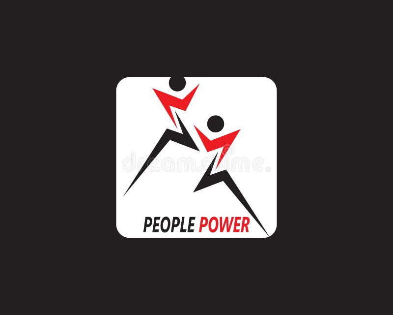 People Power Logo Vector Template Vector Illustration Stock Vector ...