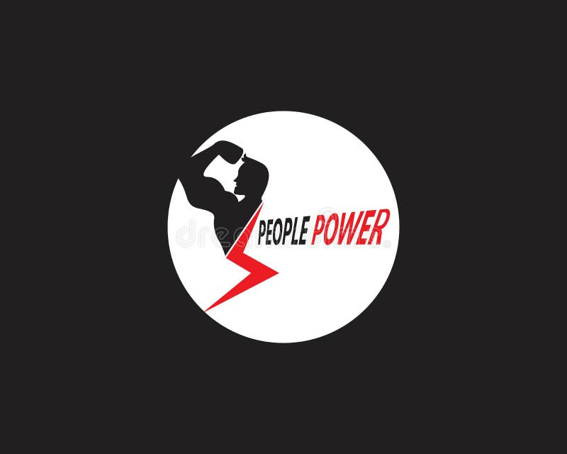 People Power Logo Vector Template Vector Illustration Stock Vector ...
