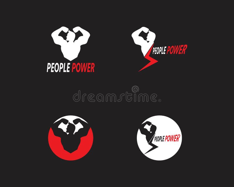 People Power Logo Vector Template Vector Illustration Stock Vector ...
