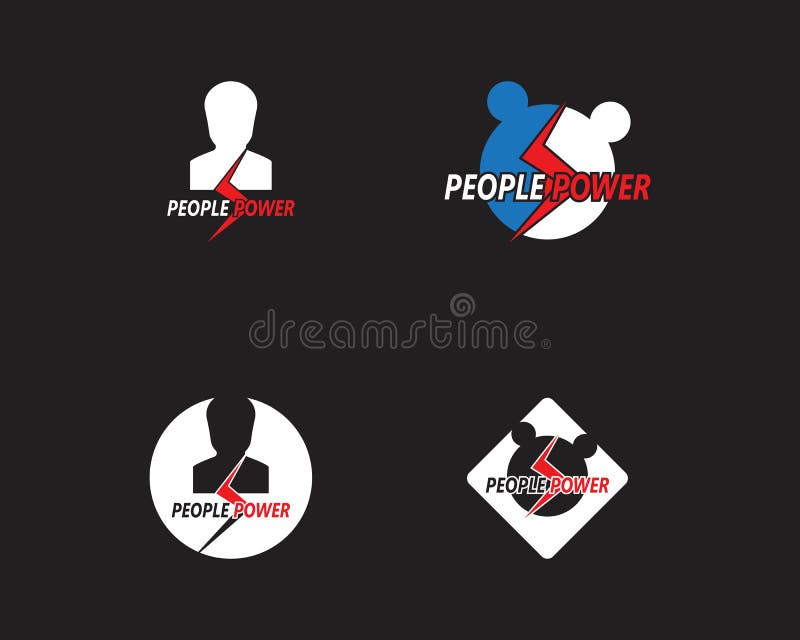 People Power Logo Vector Template Vector Illustration Stock Vector ...