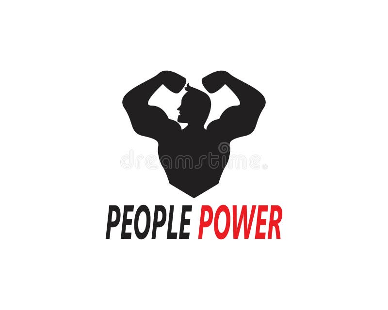 People Power Logo Vector Template Vector Illustration Stock Vector ...