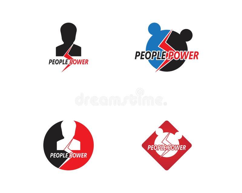 People Power Logo Vector Template Vector Illustration Stock Vector ...