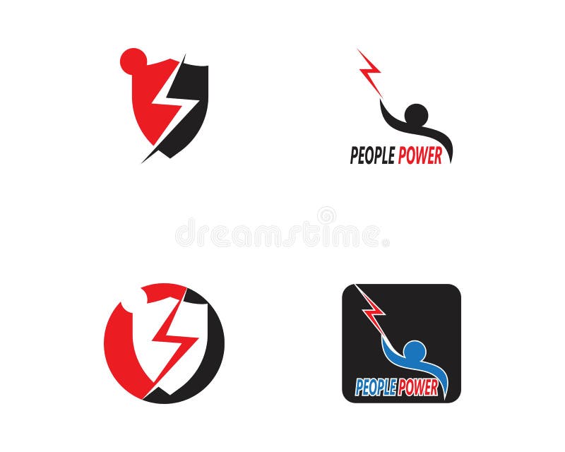People Power Logo Vector Template Vector Illustration Stock Vector ...