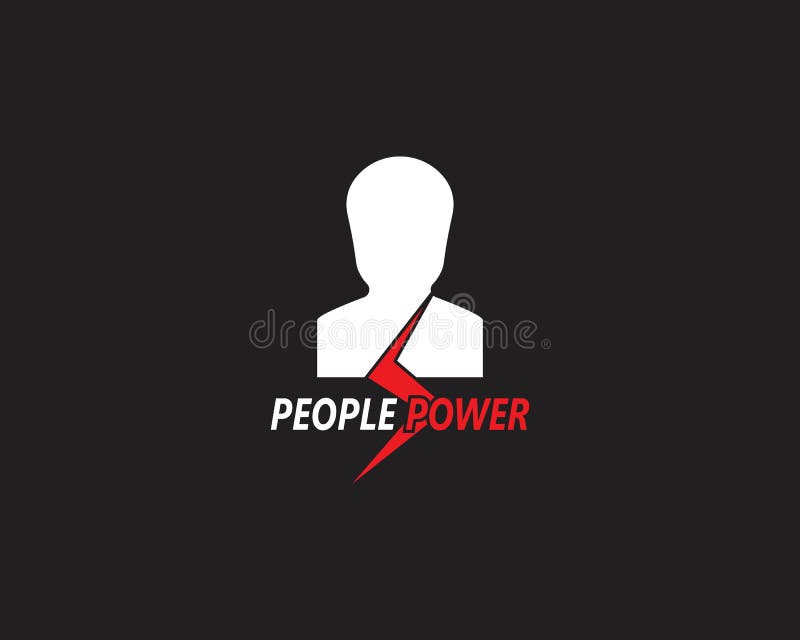 People Power Logo Vector Template Vector Illustration Stock Vector ...